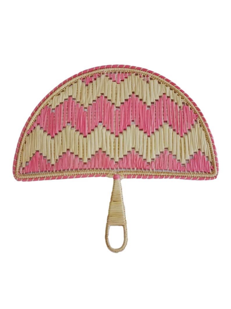 Iraca Straw Hand Fan: Woven Raffia, Colombian Wedding Favor, Beach ...