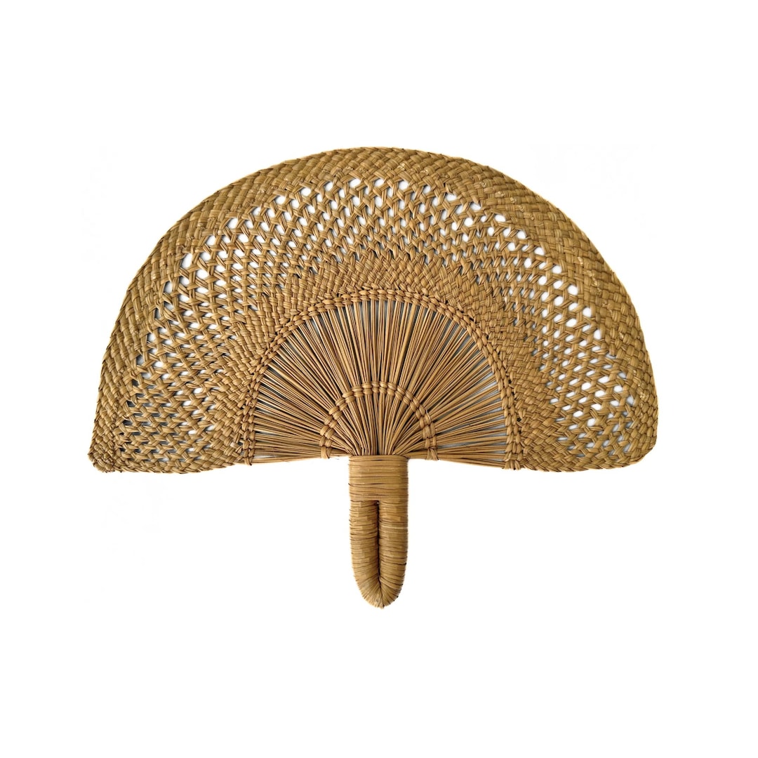 Handmade Iraca Raffia Hand Fan, Colombian Wedding Favor, Beach Decor - Etsy