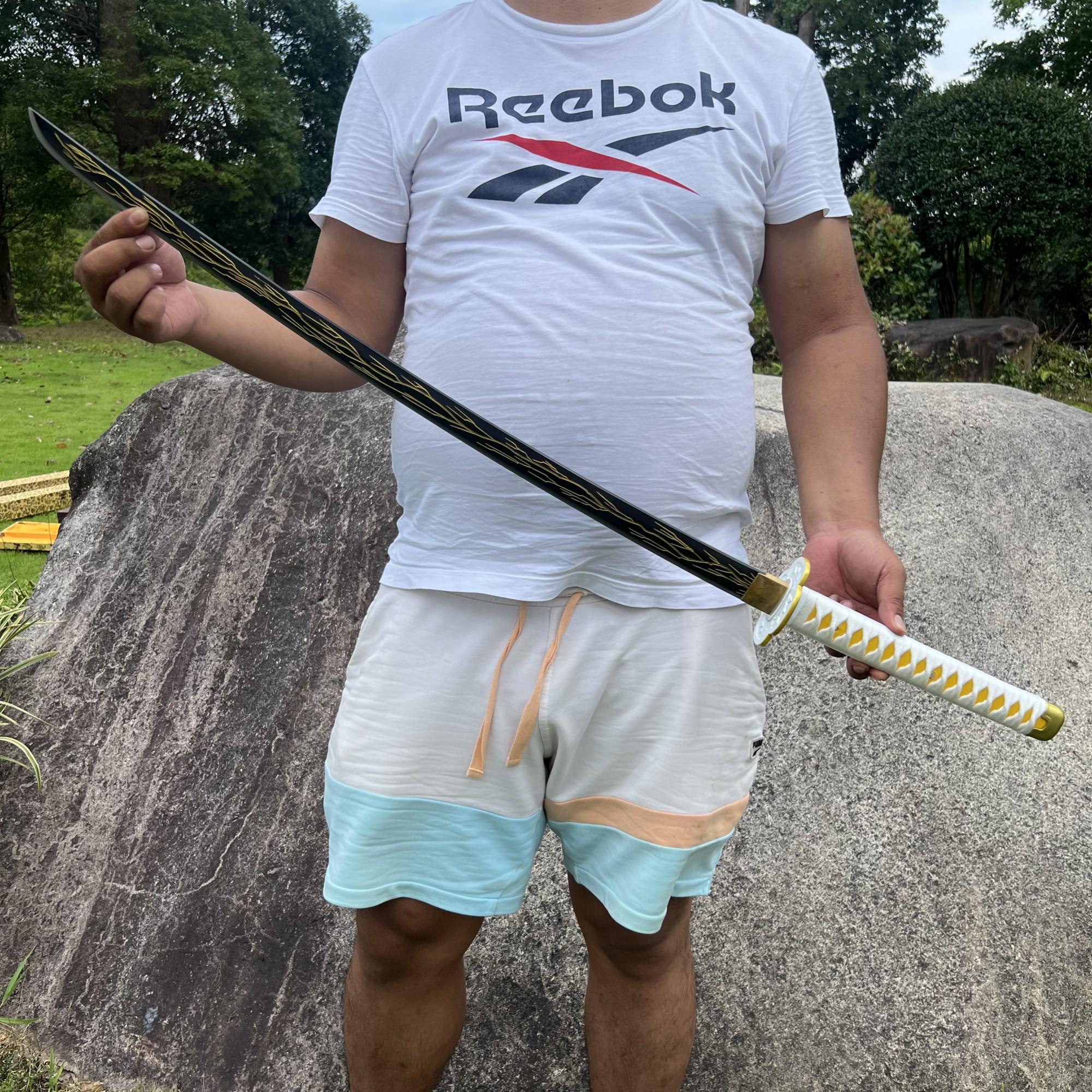 Zenitsu Agatsuma Sword,demon Anime Cosplay Slayer Katana,kimetsu No ...