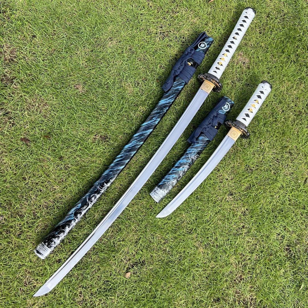 Ghost of Tsushima Katana and Tanto Set,japanese Samurai Sword,t10 Steel ...