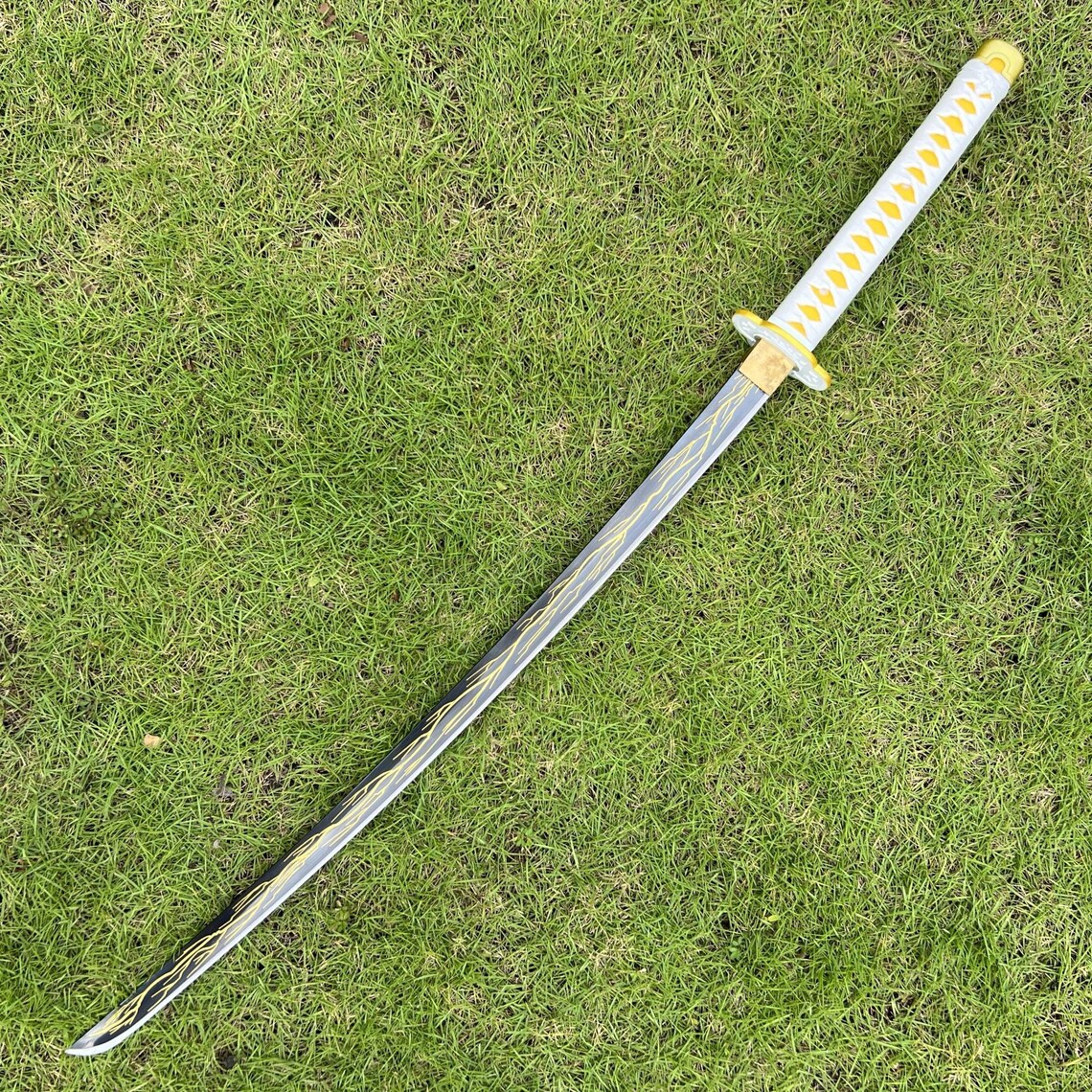 Zenitsu Agatsuma Sword,demon Anime Cosplay Slayer Katana,kimetsu No ...