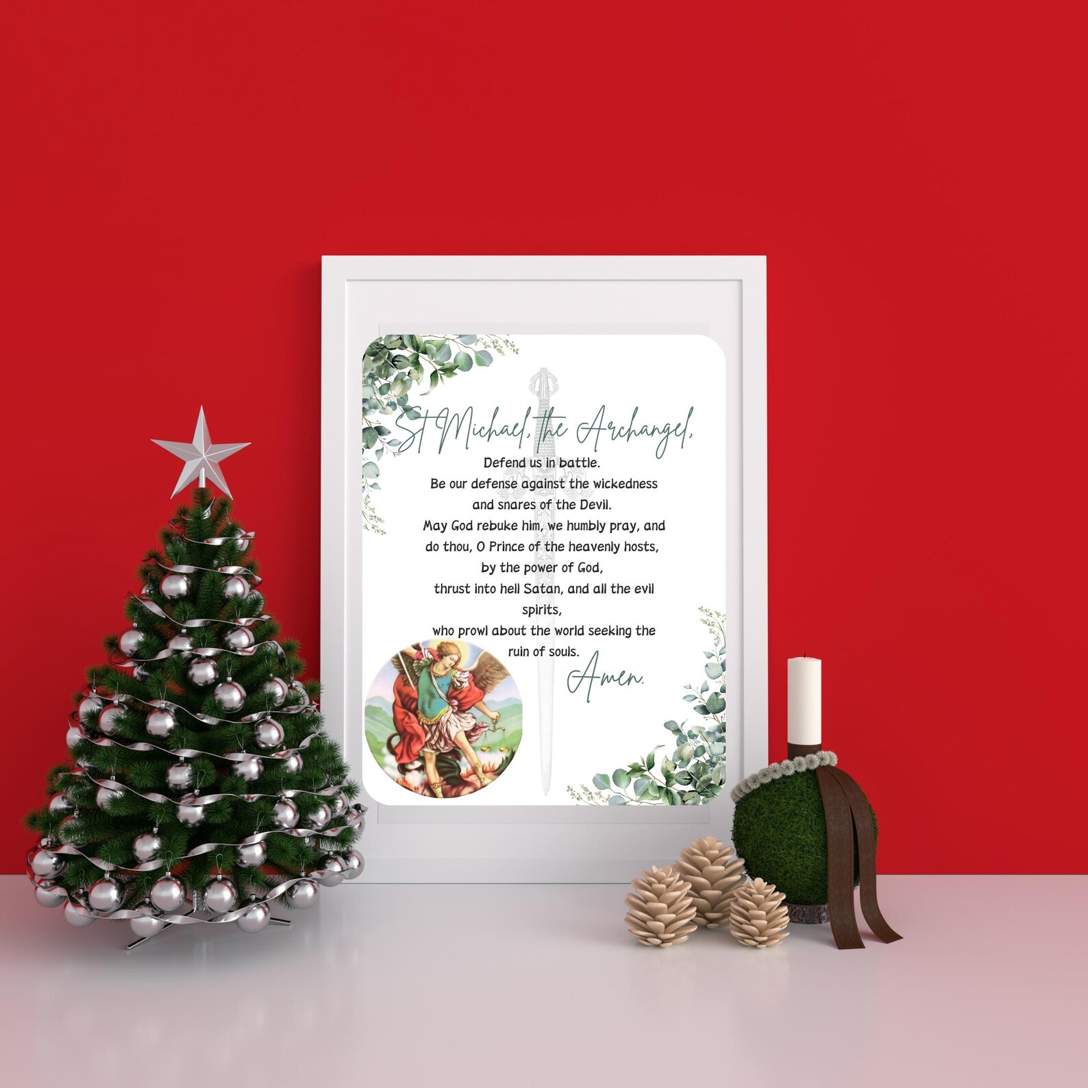 St Michael the Archangel Catholic Prayer Prints Catholic Prayer Sign ...