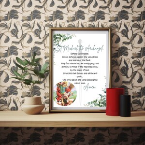 St Michael the Archangel Catholic Prayer Prints Catholic Prayer Sign ...
