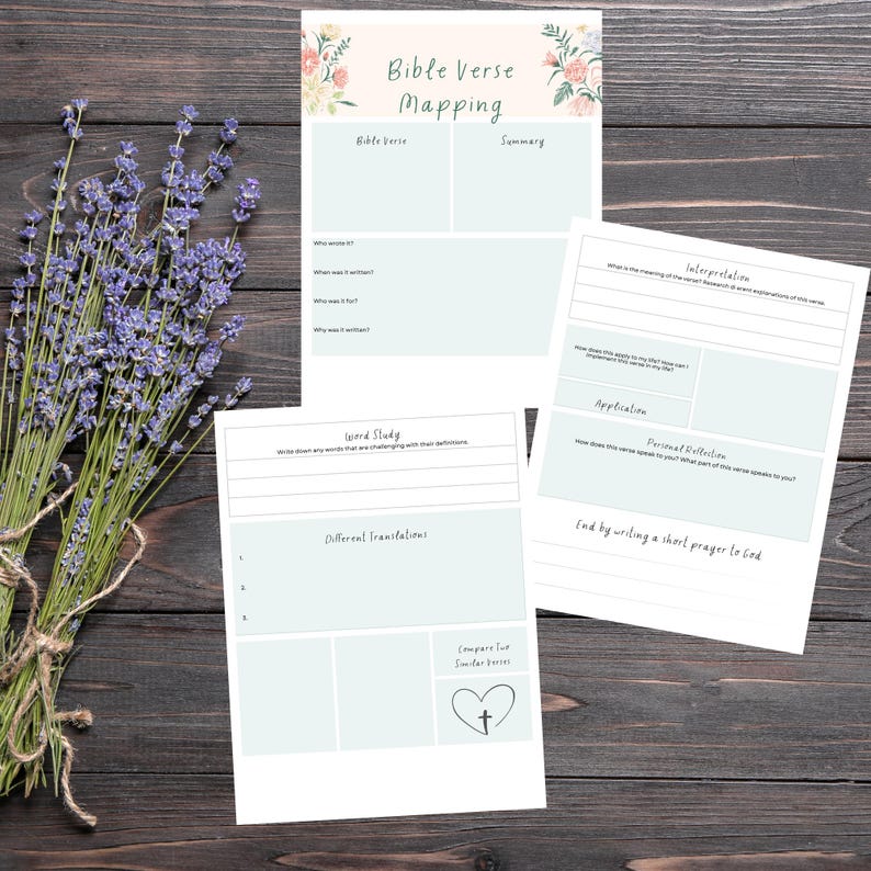 Bible Verse Mapping Printable Bible Study Daily Bible Journal Beginner ...