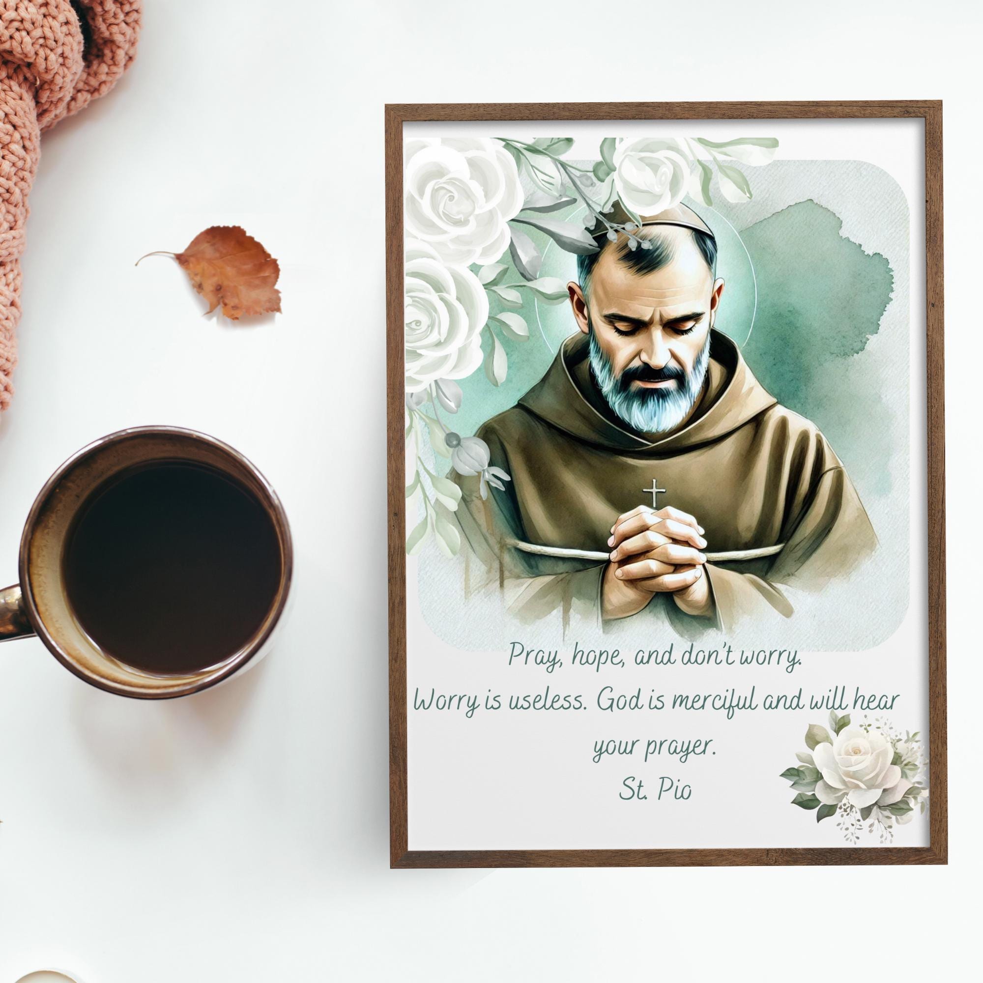 St. Padre Pio Quote Print, Catholic Home Altar Art - Etsy