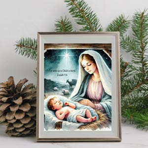 Catholic Christmas Art Print Bundle (digital Download) - Etsy