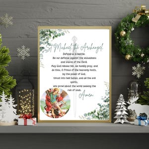 St Michael the Archangel Catholic Prayer Prints Catholic Prayer Sign ...