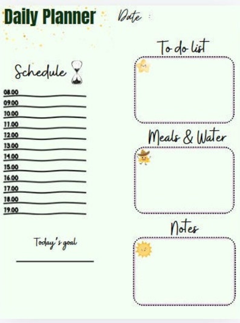 Simple Daily Planner - Etsy