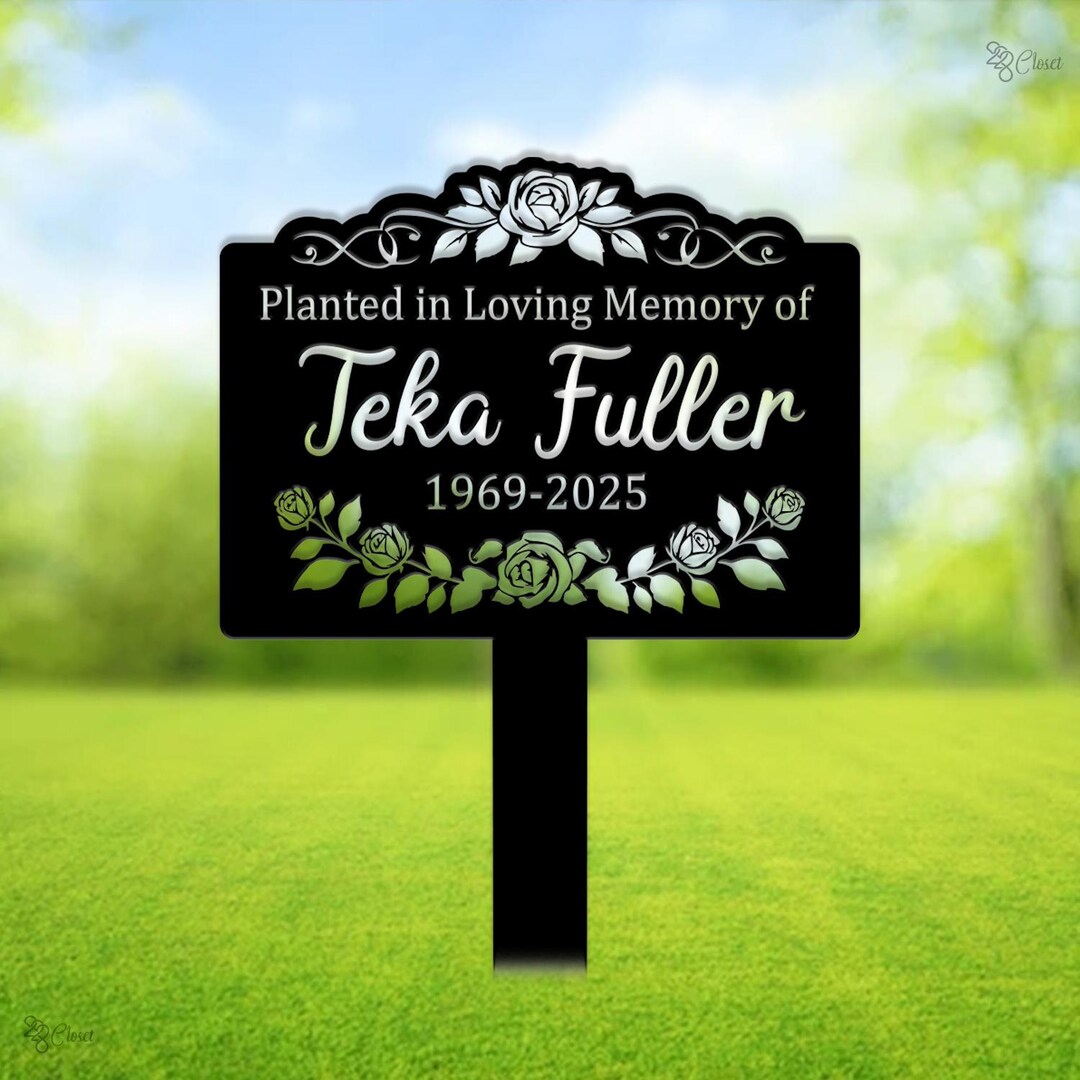 Custom Memorial Tree Sign Stake, Metal Memorial Sign Art,tree Plaque ...