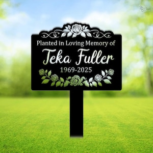 Custom Memorial Tree Sign Stake, Metal Memorial Sign Art,tree Plaque ...