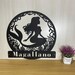 Custom Beautiful Mermaid Metal Wall Art, Personalized Ocean Mermaid ...
