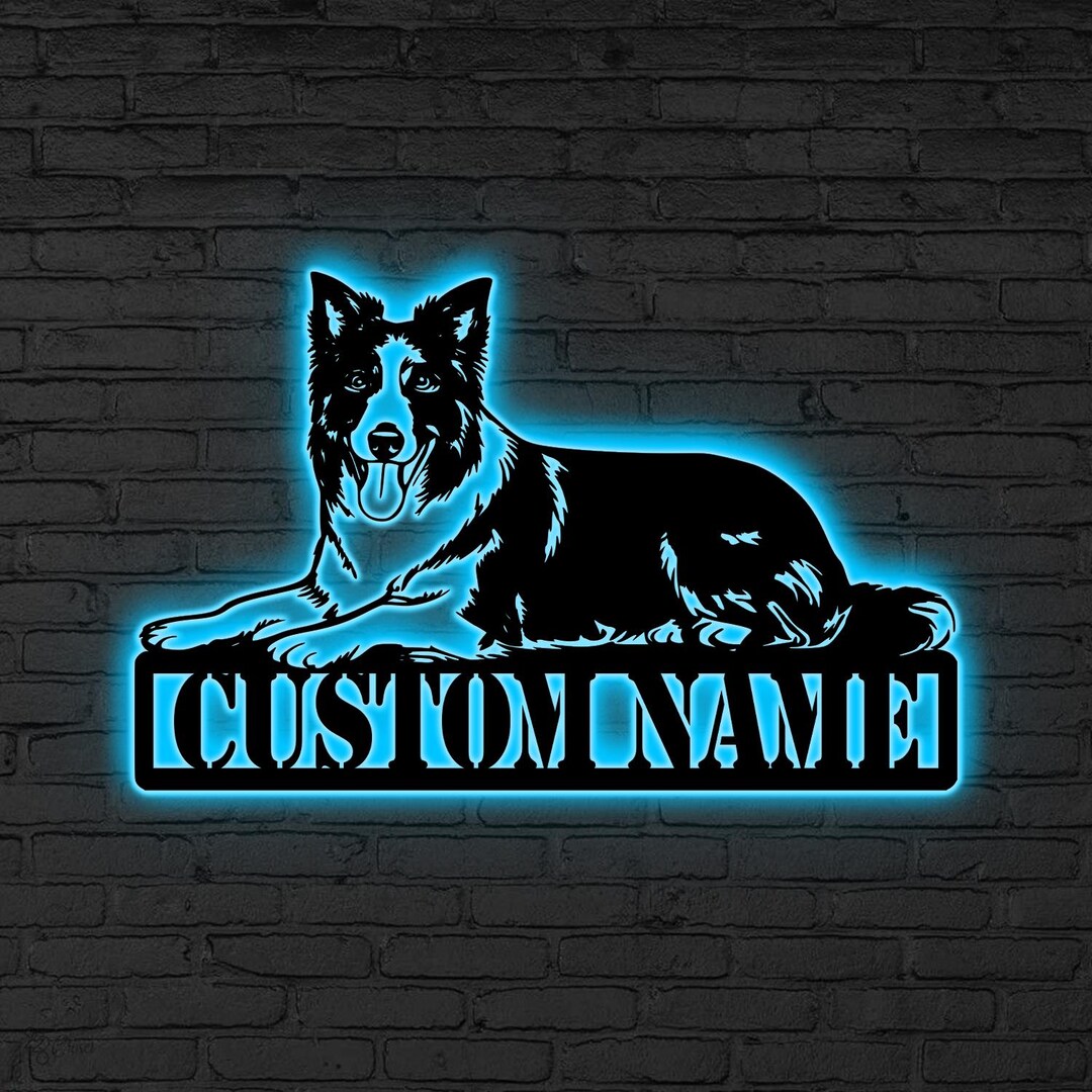 Custom Dog LED Metal Sign, Personalized Pet Neon Light, Dog Lover Gift ...