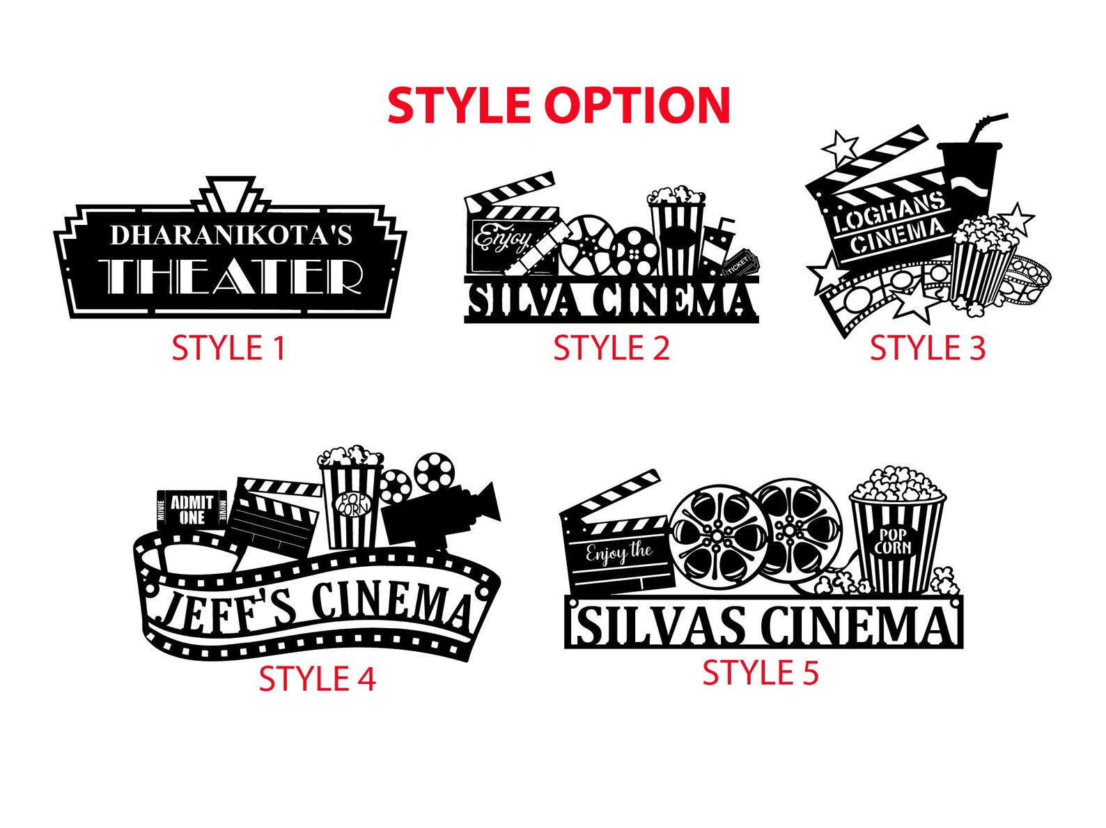 Custom Home Theater Sign, Personalized Cinema Metal Wall, Wall Art With ...
