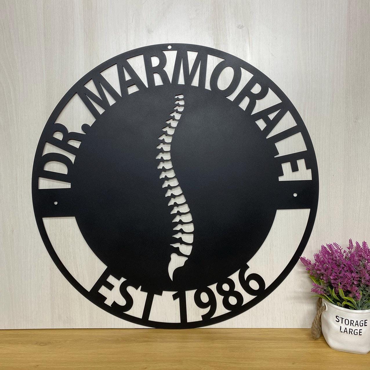 Custom Chiropractic Doctor Metal Wall Art, Personalized Chiropractor ...