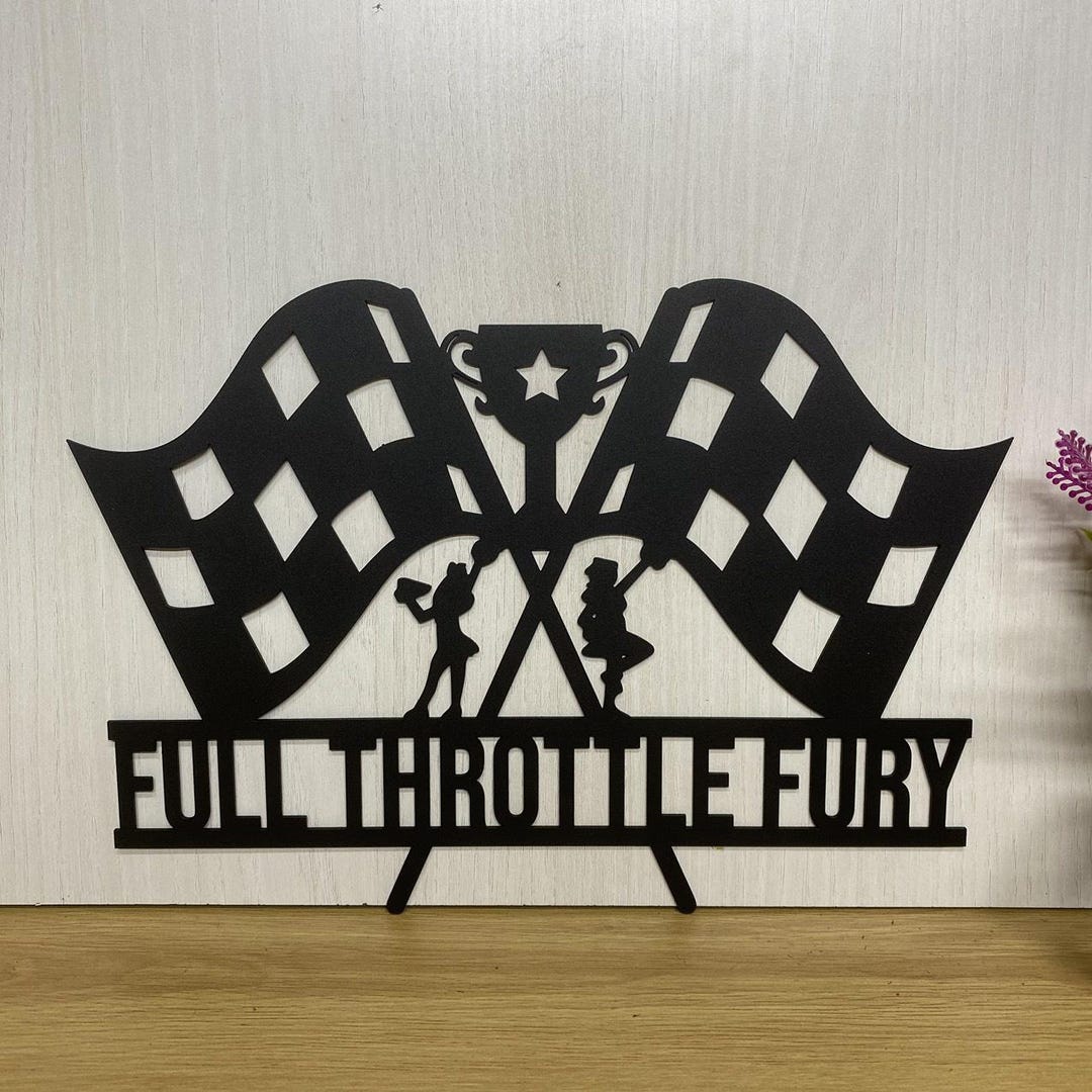 Custom Racing Flag Metal Wall Art, Checkered Racing Flag Metal Signs ...