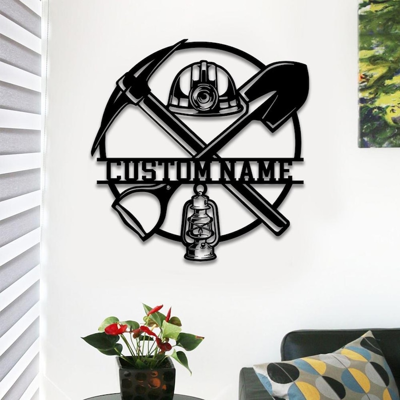 Custom Coal Mining Metal Sign Wall Art,personalized Miner Name Sign ...