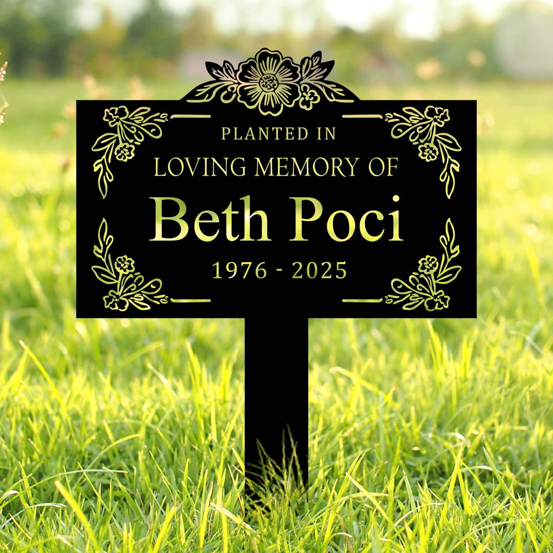 Personalized Memorial Garden Sign Metal - Custom Remembrance Plaque in ...