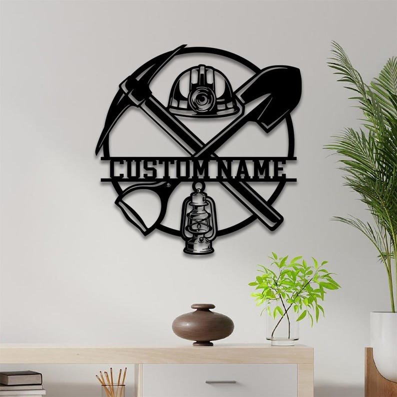 Custom Coal Mining Metal Sign Wall Art,personalized Miner Name Sign ...