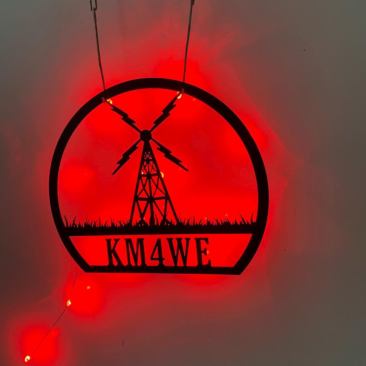 Custom Ham Radio Metal Sign LED Lights, Personalized Amateur Radio ...