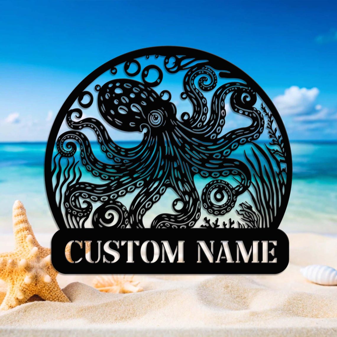 Personalized Octopus Metal Wall Art,seaman Wall Sign, Fisherman ...