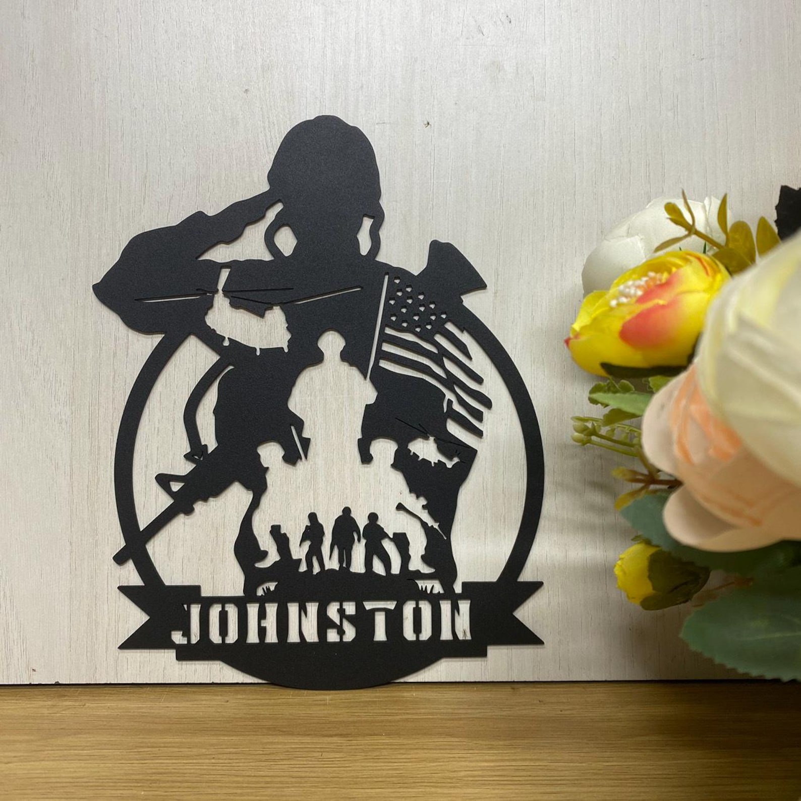 Personalized Soldiers Veteran Metal Wall Art, Custom Military Veteran ...