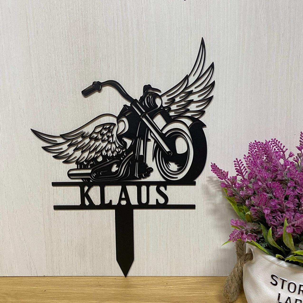 Personalized Motorcycle Biker Memorial Stake, in Memorial of Biker Gift ...