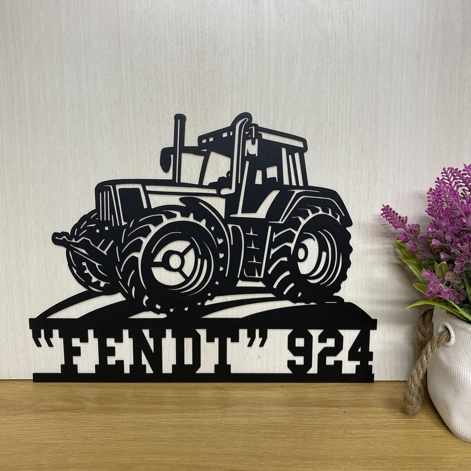 Custom Farm Tractor Metal Sign Wall Art,custom Modern Tractor Monogram ...