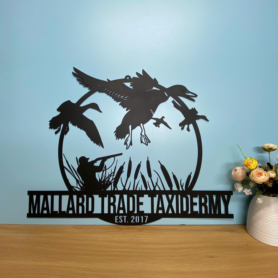 Custom Flying Duck Hunting Metal Wall Art,personalized Mallard Duck ...