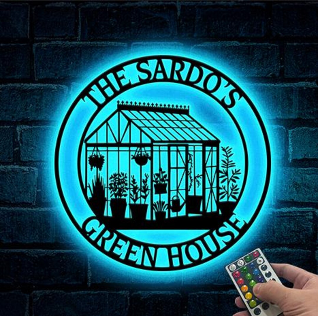Custom Greenhouse Sign, Personalized Garden Shed Decor, Metal Hanging ...