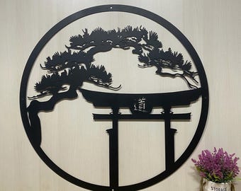 Japanese Metal Art, Torii Gate Metal Wall Art, Tori Gate Metal Sign ...