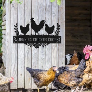 Custom Chicken Coop Metal Sign, Hen House Sign, Metal Chicken Sign ...