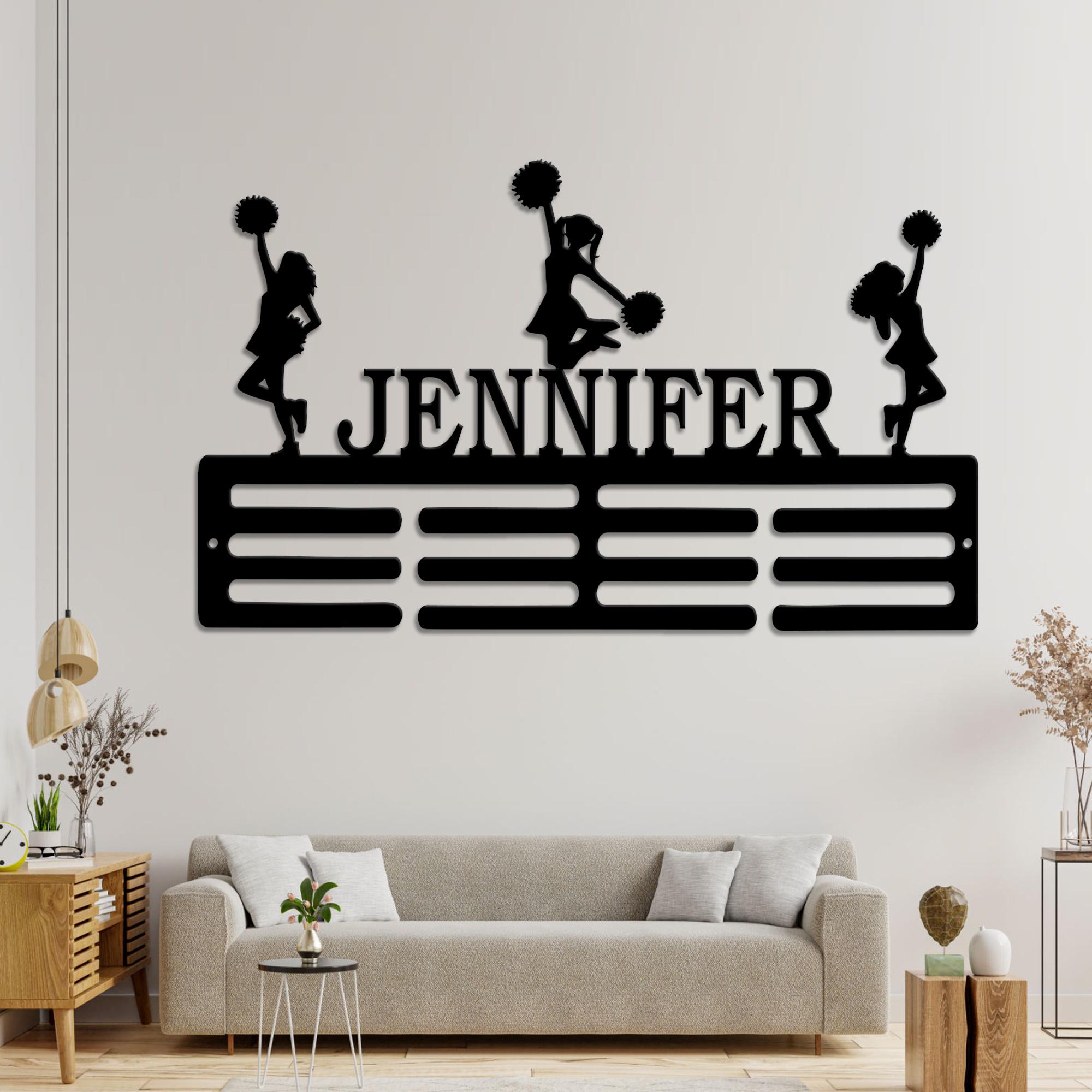 Custom Name Cheerleader Display Rack, Cheerleading Medal Hanger, Gift ...