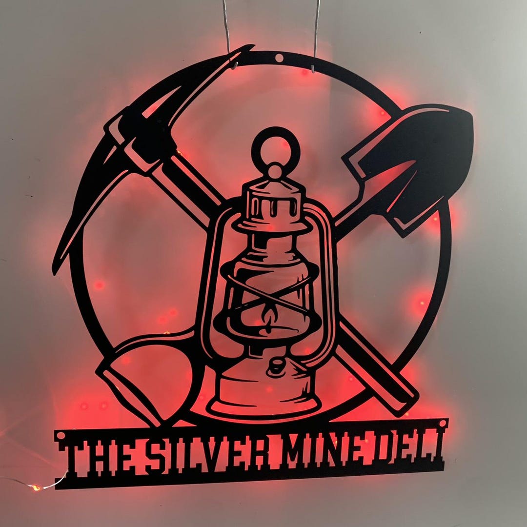 Personalized Coal Mining Metal Wall Art With LED Lights, Custom Coal ...