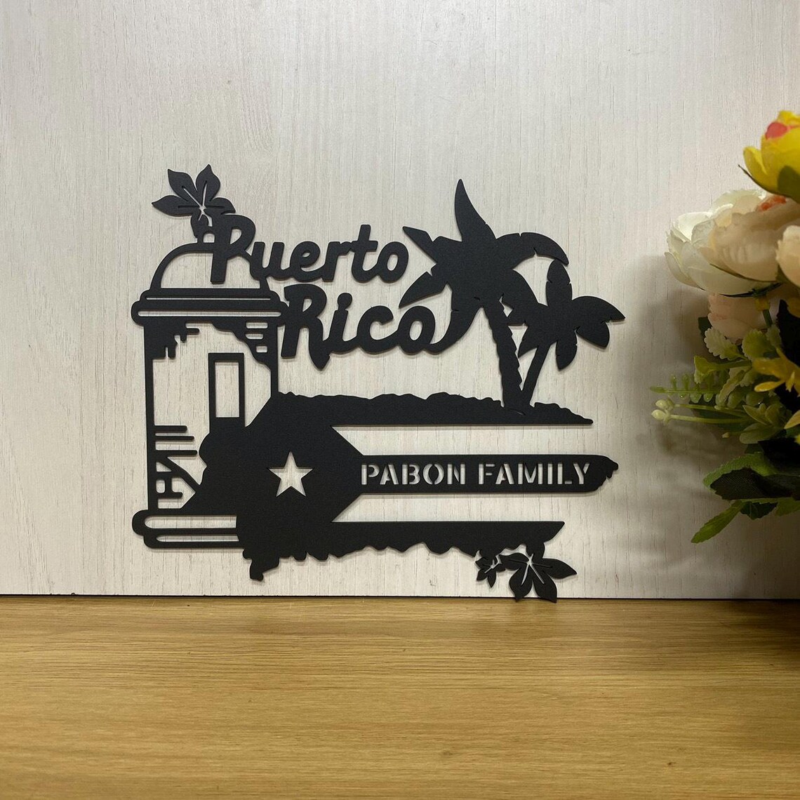 Custom Puerto Rico Metal Wall Art Puerto Rico Flag Metal Wall Decor ...