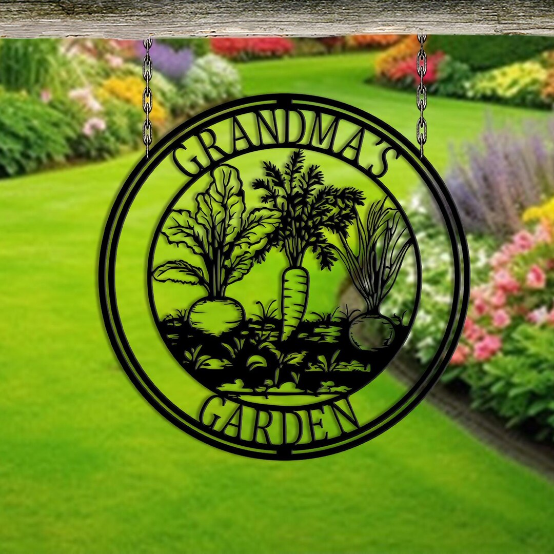 Personalized Vegetable Garden Metal Sign Stake, Garden Signage, Small ...