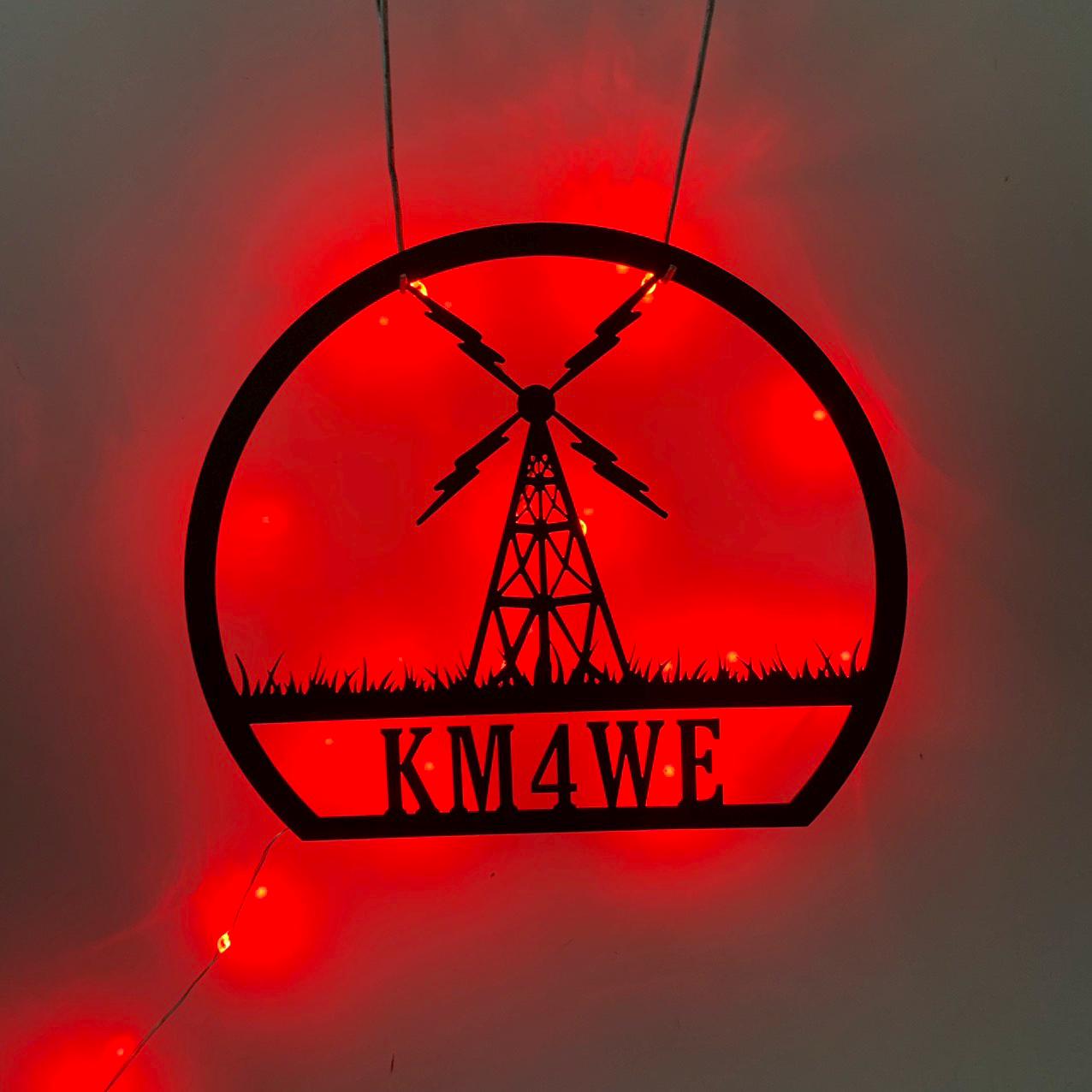 Custom Ham Radio Metal Sign LED Lights, Personalized Amateur Radio ...