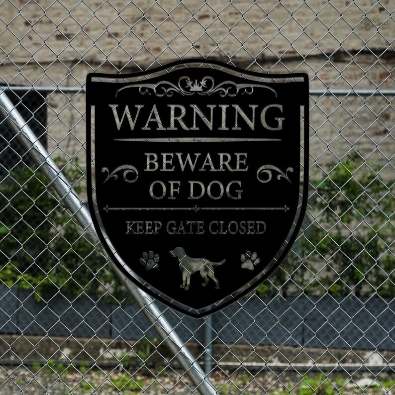 Dogs on Premises Sign Beware of Dog Sign Keep Gate Shut Door Fence Yard ...