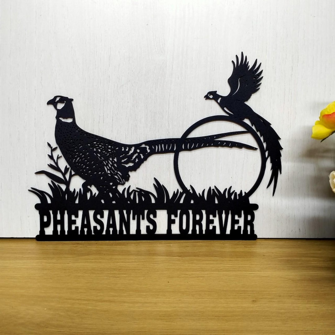 Custom Pheasant Metal Wall Art, Personalized Pheasant Farm Name Sign ...