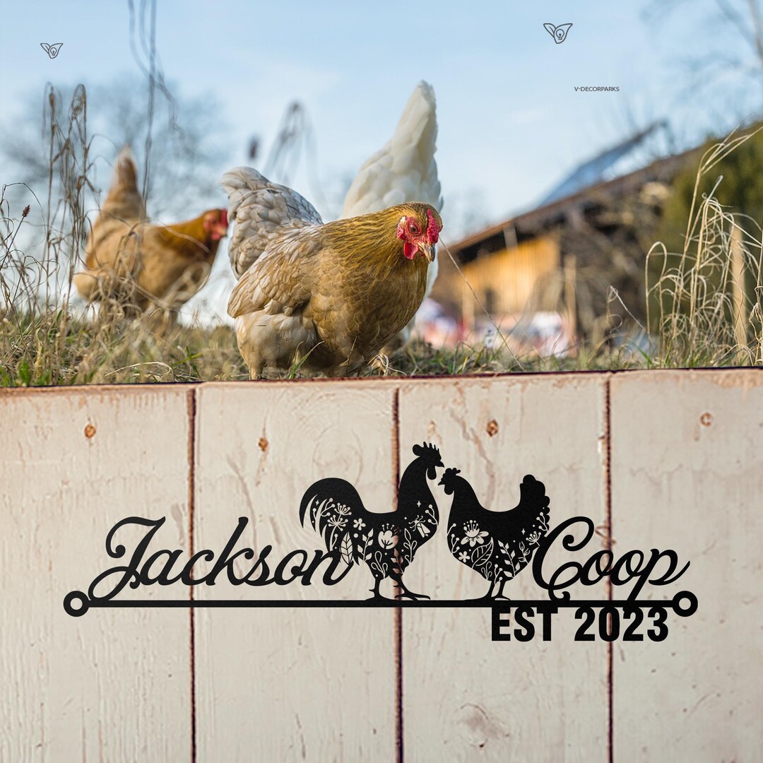 Custom Chicken Coop Sign, Personalized Chicken Farm Sign, Farm Sign ...