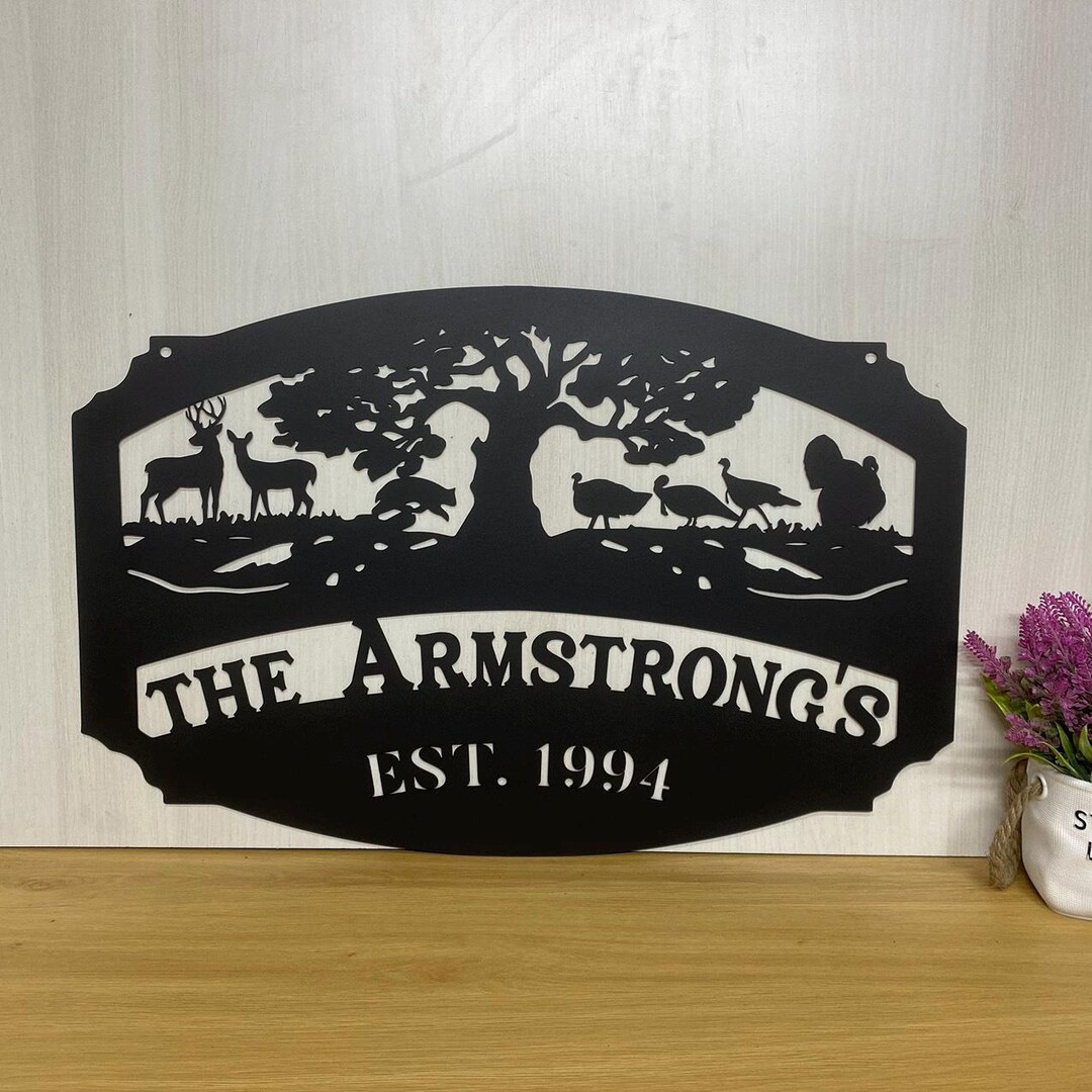 Personalized Farmhouse Metal, Entrance Sign, Custom Wild Animal Farm ...