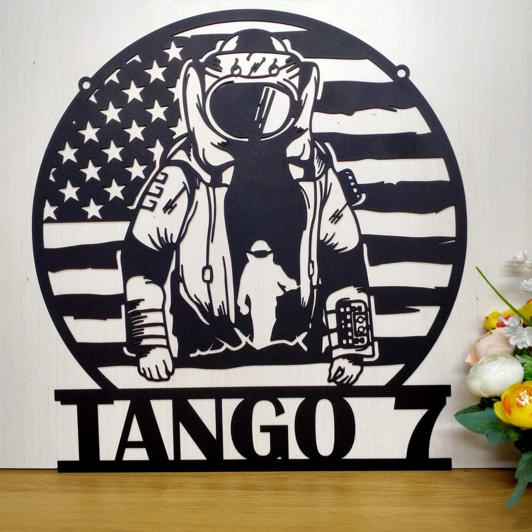 Personalized US Bomb Disposal Metal Wall Art, Custom US Bomb Squad Name ...