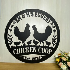 Custom Chicken Poultry Farm Name Sign, Personalized Chicken & Duck Coop ...