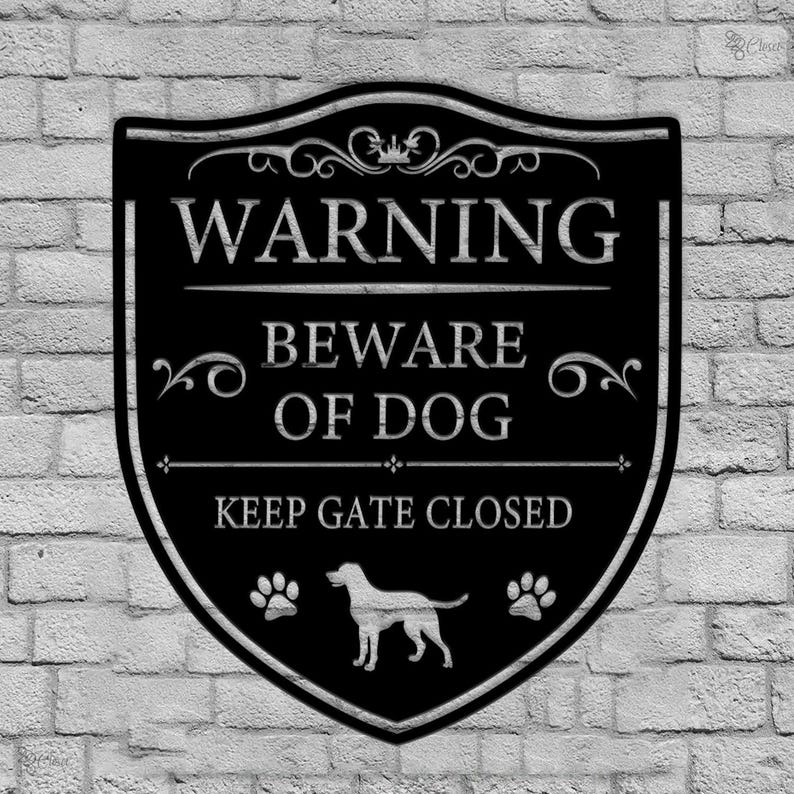 Dogs on Premises Sign Beware of Dog Sign Keep Gate Shut Door Fence Yard ...