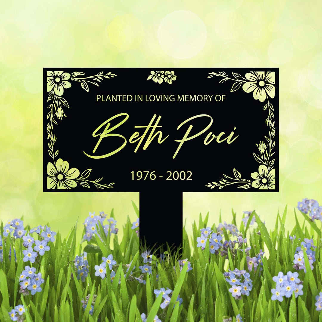 Custom Memorial Tree Plaque With Stake, Personalized Sturdy Metal ...