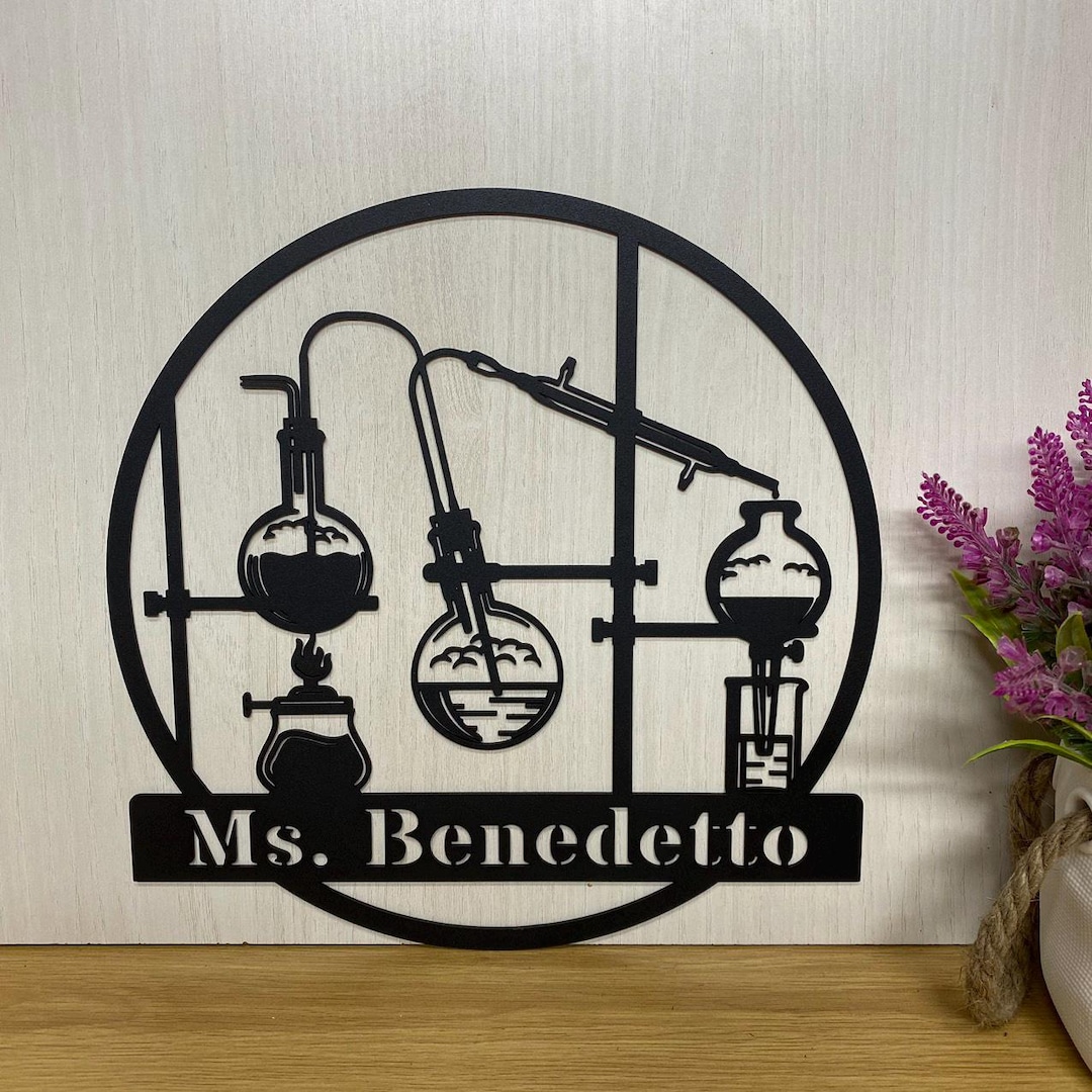 Custom Chemistry Science Lab Metal Sign, Personalized Science Teacher ...