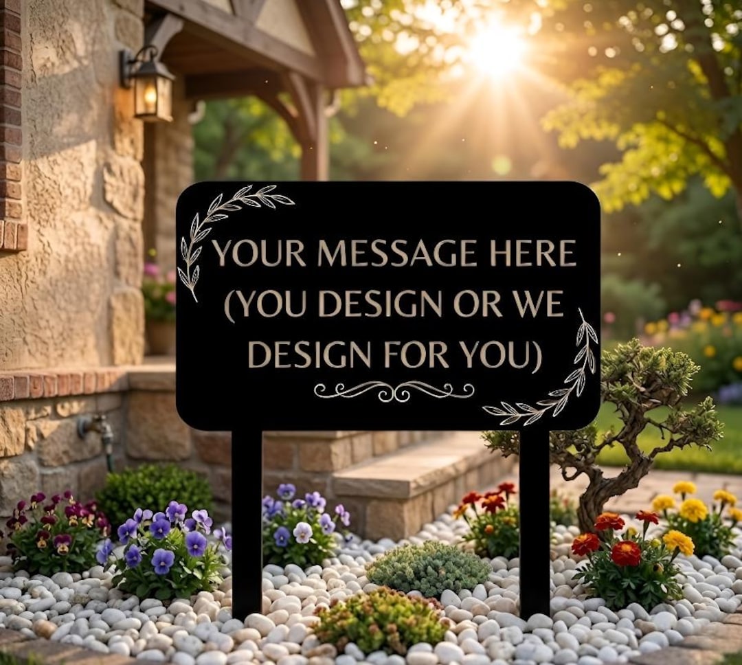 Custom Garden Sign, Design Your Own Metal Sign, Personalized Lawn Decor ...