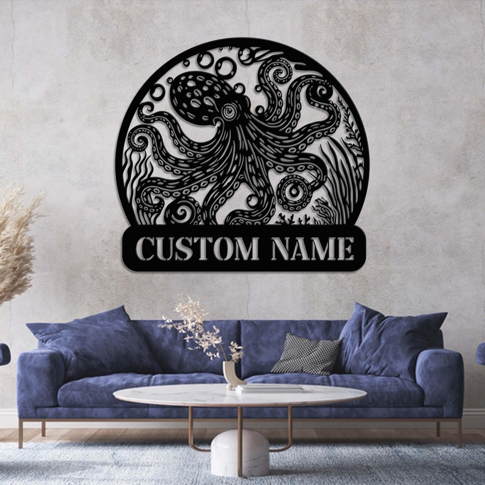 Personalized Octopus Metal Wall Art,seaman Wall Sign, Fisherman ...