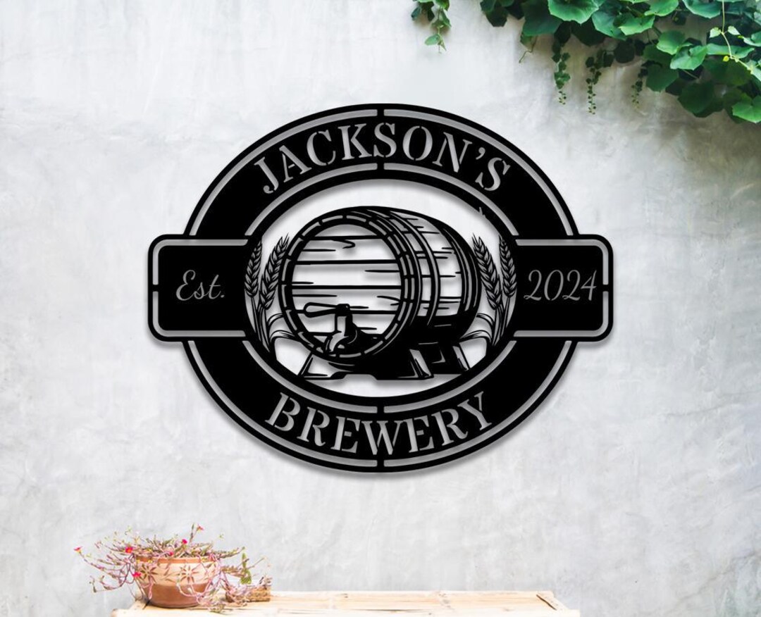 Custom Metal Homebrewing Sign Wall Art, Home Brew Bar Sign Beer ...