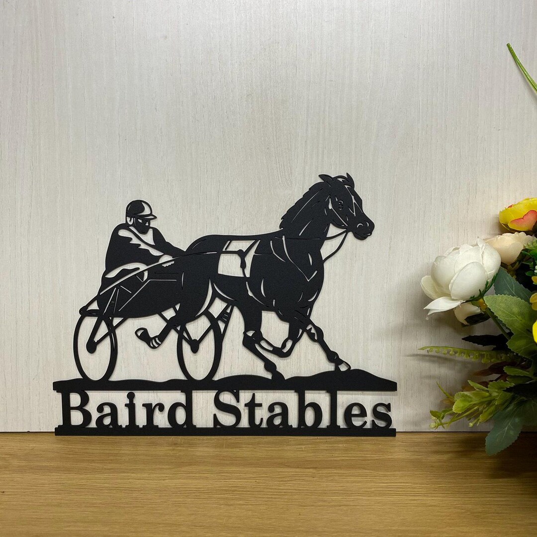 Custom Harness Racing Metal Sign, Personalized Riding Horse Metal Sign ...