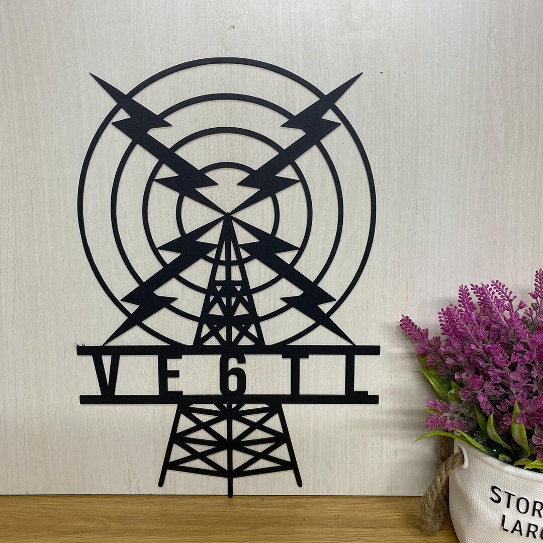 Custom Ham Radio Metal Wall Art, Personalized Radio Operator Metal Sign ...